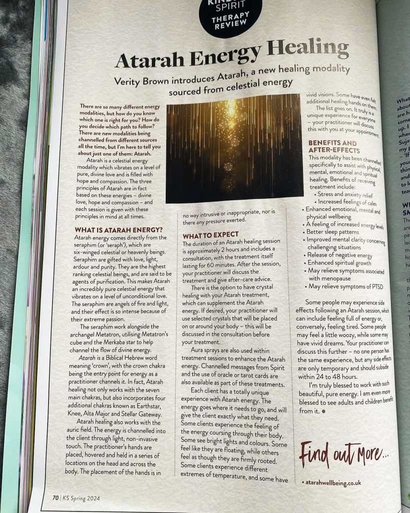 Atarah Healing With Verity Brown - Rosemary Douglas Mind Body Spirit ...